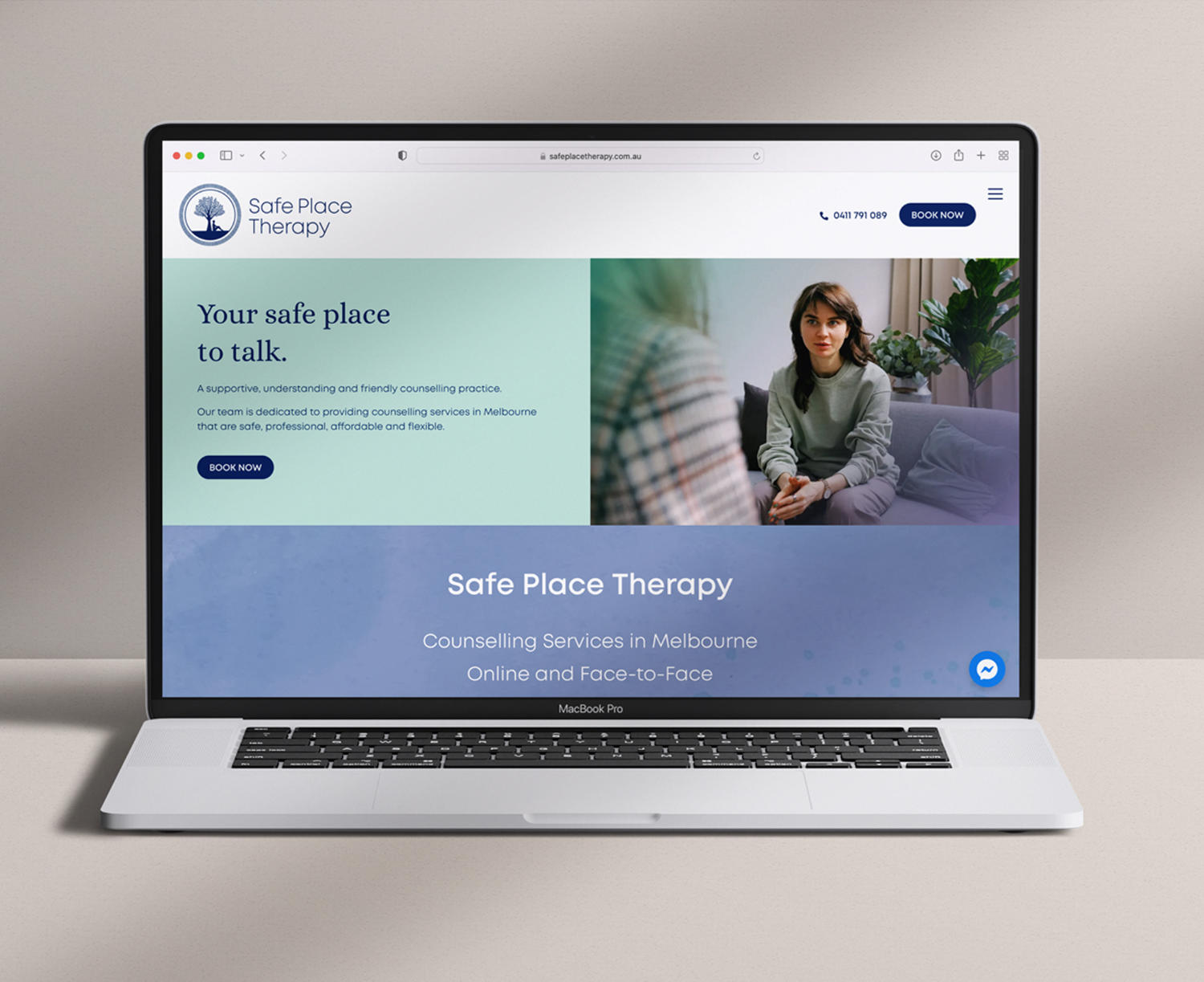 Web Design — Safe Place Therapy | Christie Davis Design